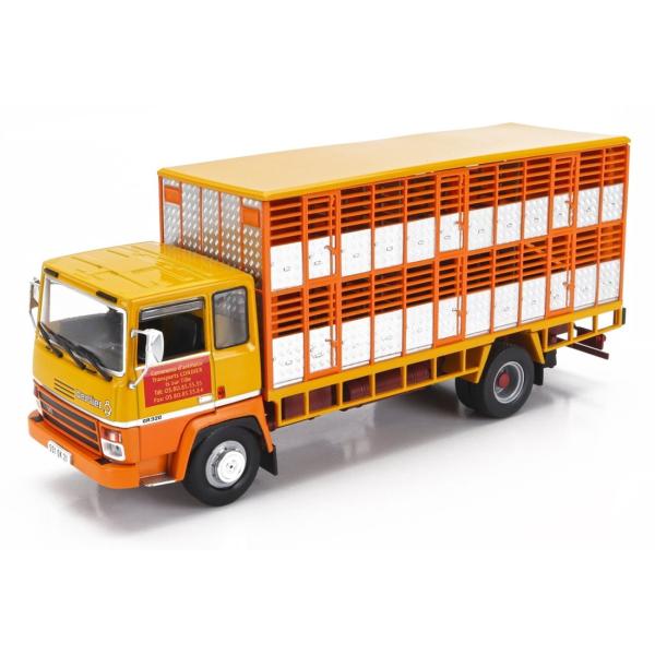 BERLIETベルリエ GR320 トラック 家畜運搬車 2軸 1986 2トーンオレンジ HACHETTE-BERLIET-COLLECTION / EDICOLA 1/43 ミニカー