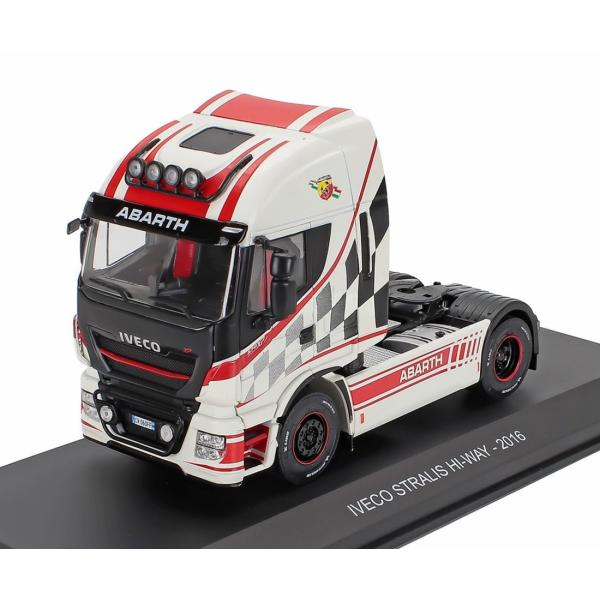 IVECO FIATイヴェコフィアット STRALIS E5 HI WAY トラクター トラック アバルト 2016 ホワイトレッドブラック HACHETTE-TRUCK-TUNING-COLLECTION / EDICOLA 1/43 ミニカー