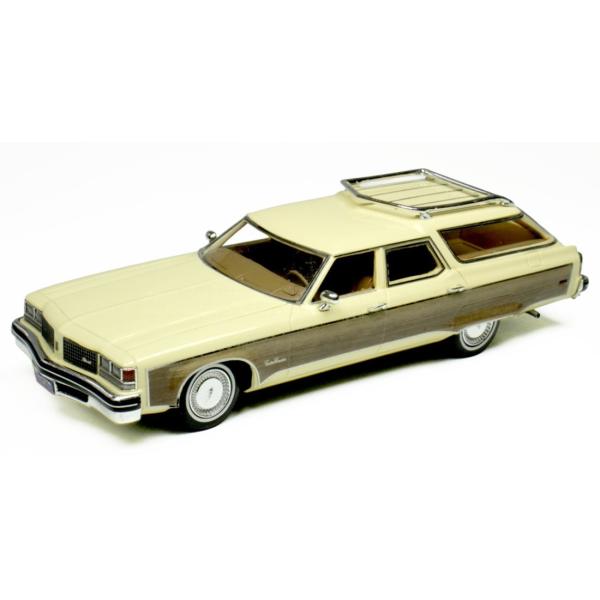 【予約】2026年発売予定Oldsmobileオールズモビル Custom Cruiserカスタムクルーザー SW ステーションワゴン 1976 クリームウッド / GOLDVARG 1/43 ミニカー