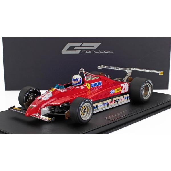 FERRARI F1 126C2 28号車 1982年 LONG BEACH USA OVEST GP D.PIRONI ドライバーフィギュア付 レッド/ GP Replicas 1/12 ミニカー
