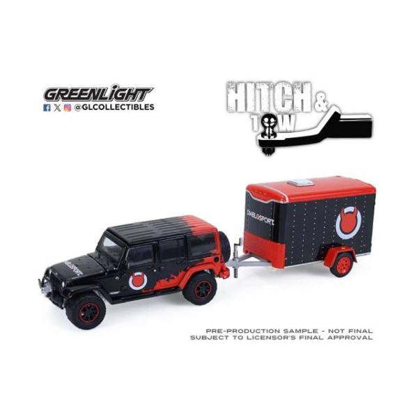 2012 ジープ ラングラー カーゴトレーラー付 ディアブロスポーツ Jeep / Greenlight 1/64 ミニカー