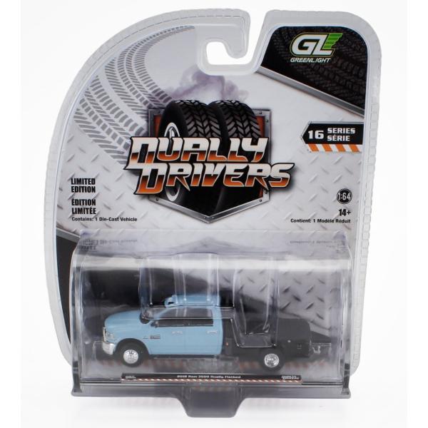 DODGE RAM 3500 ピックアップ 2018 ライトブルー ブラック / Greenlight 1/64 ミニカー