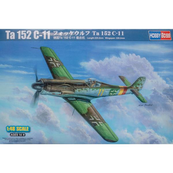 Focke Wulfフォッケウルフ Ta 152 C 11 組み立てプラモキット模型 /HobbyBossホビーボス 1/48