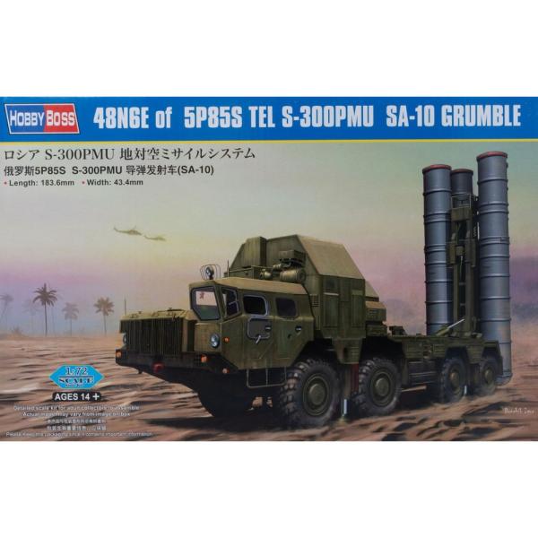 48N6E of 5P85S TEL S-300PMU SA-10 GRUMBLE モデルキット/ HobbyBoss 1/72 模型