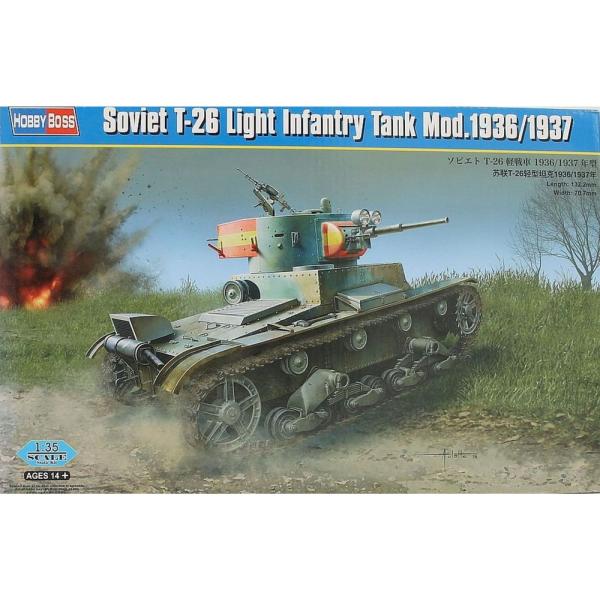 Soviet T-26 Light Infantry Tank Mod.1936/1937 モデルキット/ HobbyBoss 1/35 模型