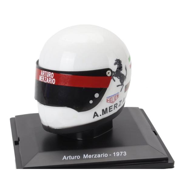 Helmetヘルメット F1 アルトゥーロメルツァリオ 312 B3 チーム Ferrariフェラーリ 1973 ホワイト SPARK-EDITION-CASCHI-DEI-PILOTI-FERRARI-COLLECTION / EDICO...
