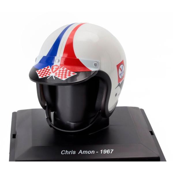 Helmetヘルメット F1 クリスエイモン チーム Ferrariフェラーリ 312 F1 67 1967 ホワイト SPARK-EDITION-CASCHI-DEI-PILOTI-FERRARI-COLLECTION / EDICOLA...