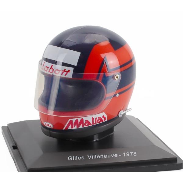 Helmetヘルメット F1 ジルヴィルヌーヴ チーム Scuderiaスクーデリア Ferrariフェラーリ SEFAC 312T3 1978 レッド ブラッ SPARK-EDITION-CASCHI-DEI-PILOTI-FERRARI...