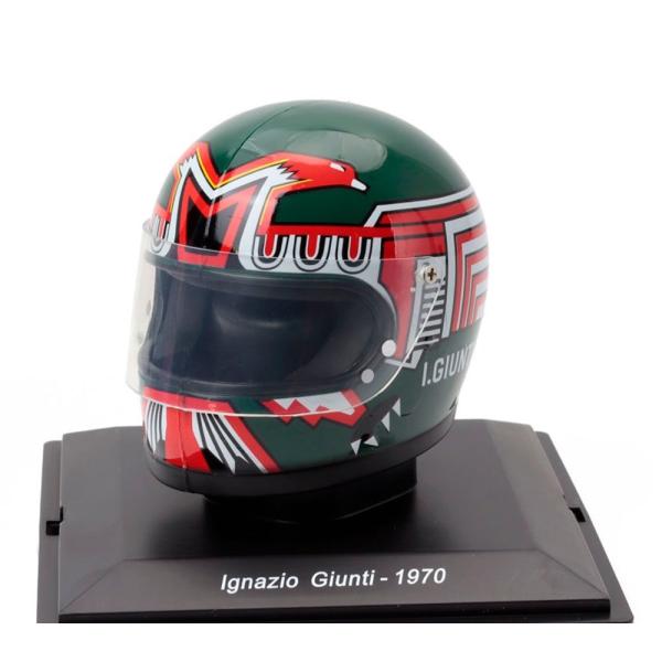 Ferrariフェラーリ ヘルメット F1 イニャツィオ ジュンティ 312B 1970 ダークグリーン レッド ホワイト SPARK-EDITION-CASCHI-DEI-PILOTI-FERRARI-COLLECTION / EDICO...