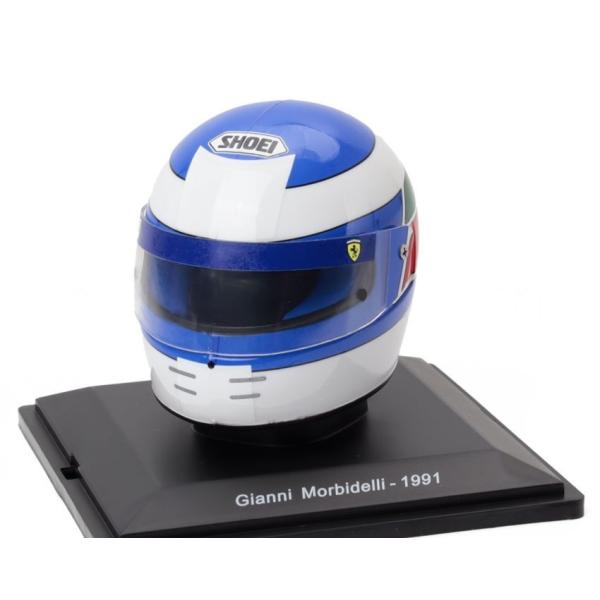 Ferrariフェラーリ ヘルメット F1 ジャンニ モルビデリ 643 1991 ホワイト ブルー グリーン レッド SPARK-EDITION-CASCHI-DEI-PILOTI-FERRARI-COLLECTION / EDICOLA...