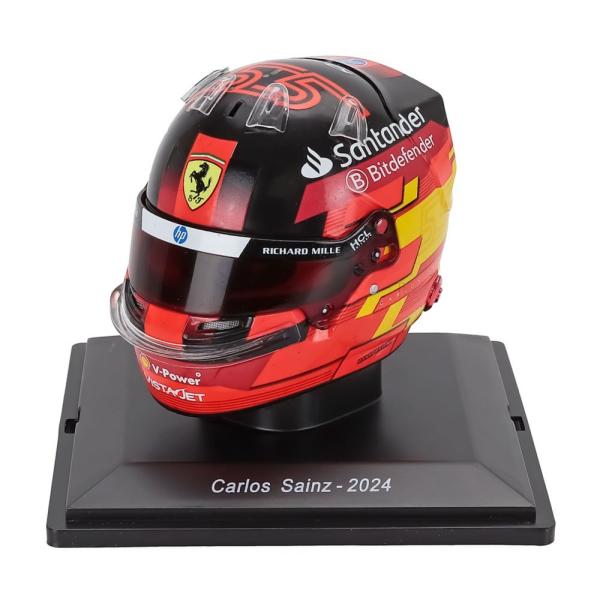 HELMETヘルメット F1 ヘルメット カルロスサインツ チームフェラーリ SF24 2024 レッドイエロー SPARK-EDITION-CASCHI-DEI-PILOTI-FERRARI-COLLECTION / EDICOLA 1/...