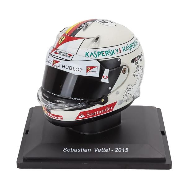 HELMETヘルメット F1 ヘルメット チームベッテル 2015 ホワイト SPARK-EDITION-CASCHI-DEI-PILOTI-FERRARI-COLLECTION / EDICOLA 1/5 ミニカー