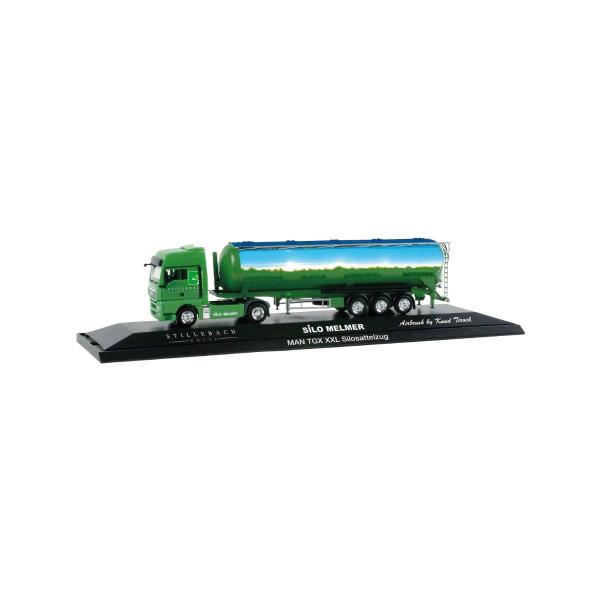 Herpa Melmer Stillebach MAN TGX XXL サイロセミトレーラー 121330/ Herpa 1/87  模型