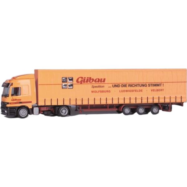 Guebau Spedition Mercedes Benzメルセデスベンツ Actros L curtain semitrailerカーテンサイドセミトレーラー/Megatrailer トラック 模型 /Herpa 1/87