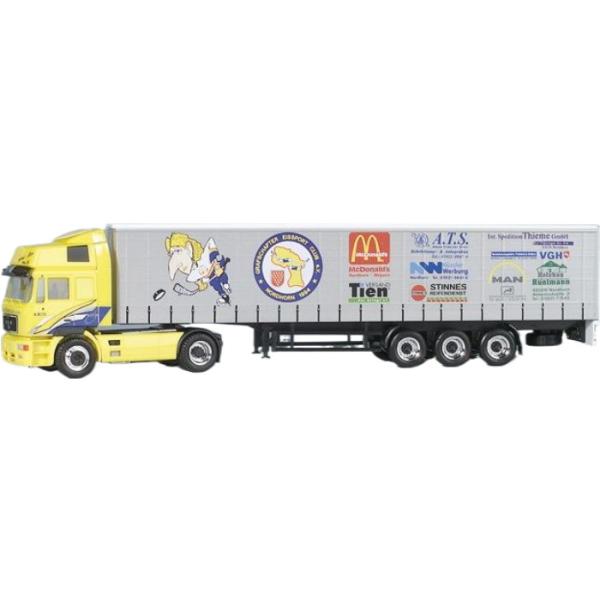 Thieme Spedition MAN F2000 HD カーテンサイドセミトレーラー / Herpa 1/87 ミニカー 模型