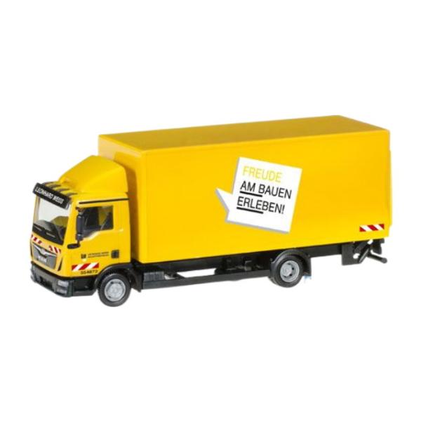 Leonhard Weiss MAN TGL ボックストレーラー / Herpa 1/87 ミニカー 模型