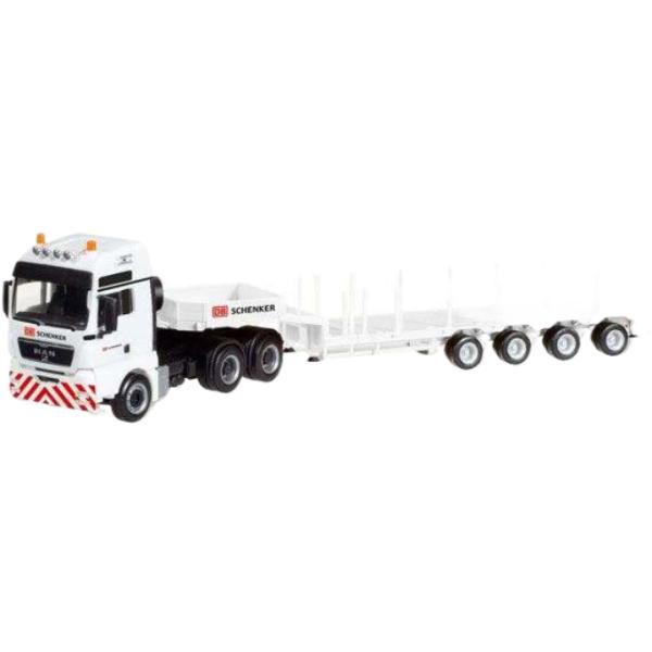 DB Schenker MAN TGX XXL 6x4 Euro 5 低床 積載車 / Herpa 1/87 建設機械模型 工事車両