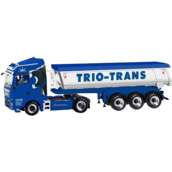 Trio-Trans MAN TGX XLX Euro 6c ダンプ ダンプ / Herpa 1/87 建設機械模型 工事車両