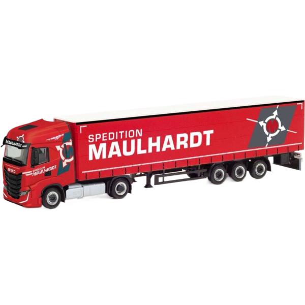 Spedition Maulhardt Iveco S-Way カーテン トラック / Herpa 1/87 建設機械模型 工事車両