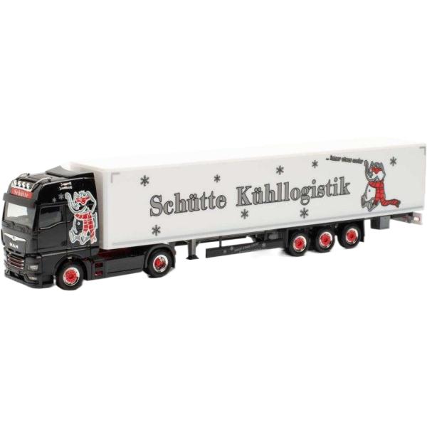 シュッテ クールロジスティック MAN TGX GX ボックストレーラー トラック / Herpa 1/87 建設機械模型 工事車両