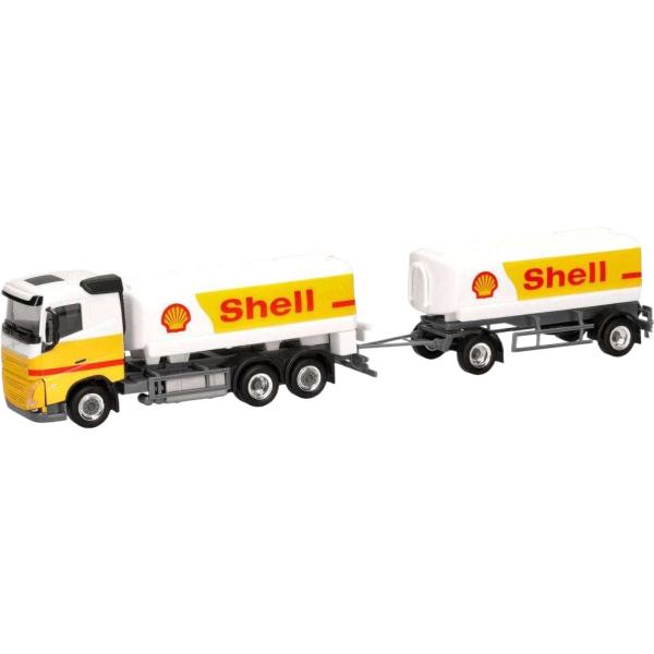 Shell Volvo FH 2020 フラットルーフ タンカートレーラー トレーラー / Herpa 1/87 建設機械模型 工事車両