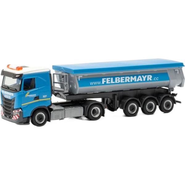 Felbermayr Ivecoイベコ S-Way ND round trough semitrailerラウンドダンプセミトレーラー トラック 模型 /Herpa 1/87