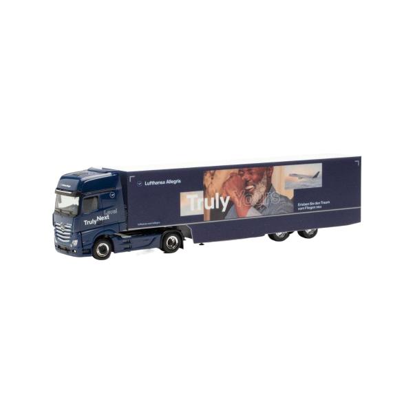 Herpa Lufthansa Mercedes Benz Actros GigaSpace ボックスセミトレーラー 317054/ Herpa 1/87  模型