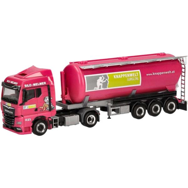 Melmer MAN TGX GM サイロセミトレーラー 318129 トレーラー / Herpa 1/87 建設機械模型 工事車両