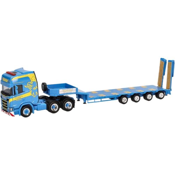 Martin Wittwer Wattenwil Scania CR20HD 低床ローダー トレーラー / Herpa 1/87 建設機械模型 工事車両