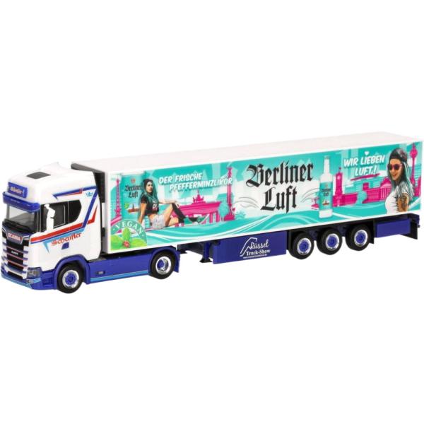 Scheufler Berliner Luft Scania CS20HD リーファートレーラー トレーラー / Herpa 1/87 建設機械模型 工事車両