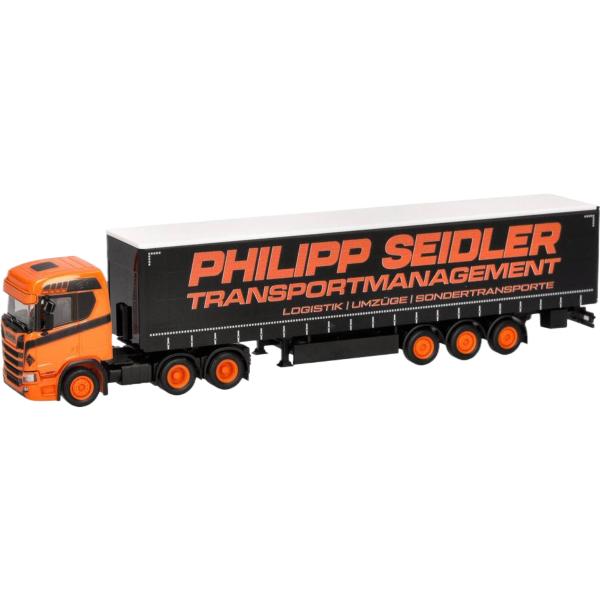 Philipp Seidler Scaniaスカニア CR20ND curtainside semitrailerカーテンサイドセミトレーラー トラック 模型 /Herpa 1/87