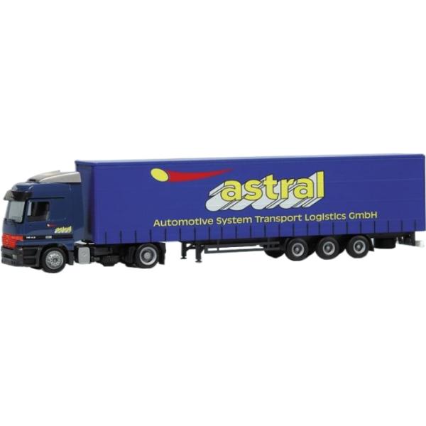 Schuechen Astral Mercedes Benzメルセデスベンツ Actros L curtain semitrailerカーテンサイドセミトレーラー/Megatrailer トラック 模型 /Herpa 1/87