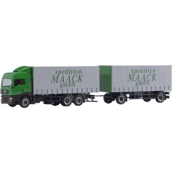 Maack Spedition MAN TG-A LX カーテンサイドトレーラー トレーラー / Herpa 1/87 建設機械模型 工事車両