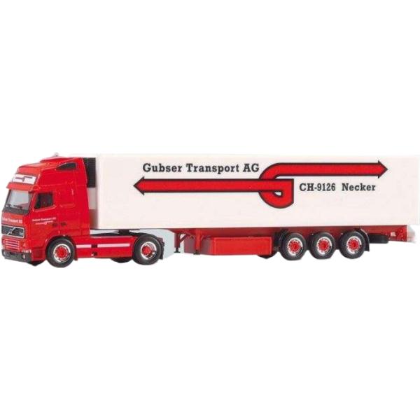 Gubser Transport Volvo GL FH12 XL 冷凍セミトレーラー トレーラー / Herpa 1/87 建設機械模型 工事車両