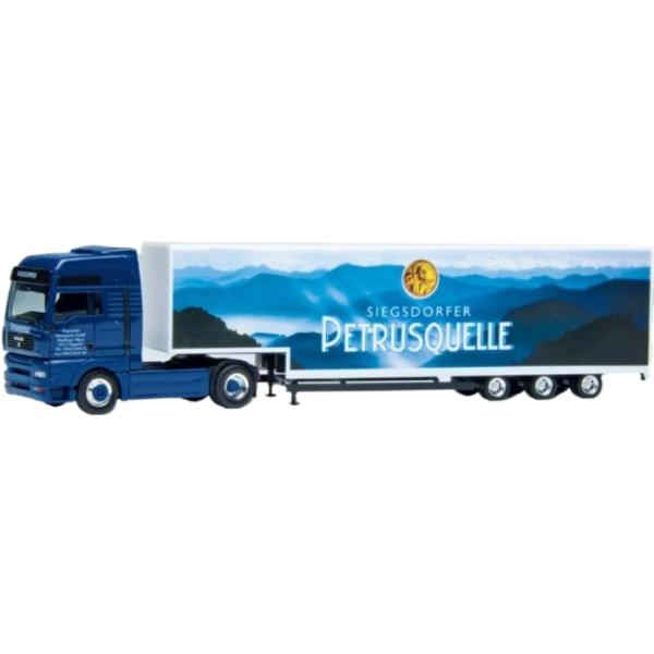 Petrusquelle MAN TGA XXL box semitrailerボックスセミトレーラー トラック 模型 /Herpa 1/87