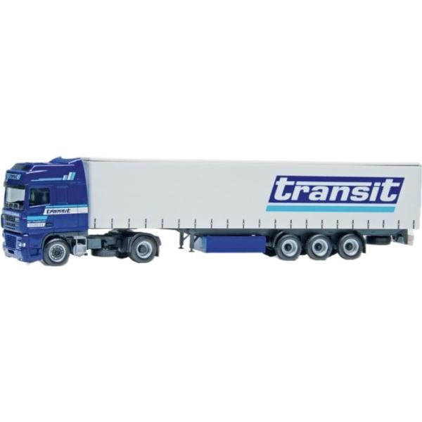 Transit Transport DAF 95XF SSC curtainside semitrailerカーテンサイドセミトレーラー トラック 模型 /Herpa 1/87