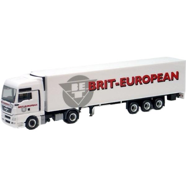 Brit-European MAN TGX XXL reefer semitrailer冷蔵セミトレーラー トラック 模型 /Herpa 1/87