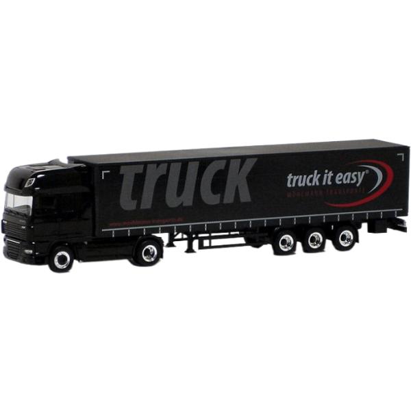 Moehlmann truck it easy DAF XF 105 SSC curtainside semitrailerカーテンサイドセミトレーラー トラック 模型 /Herpa 1/87