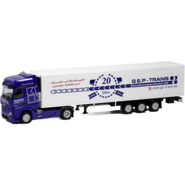 G&amp;P - Trans Mercedes Benzメルセデスベンツ Actros BigSpace reefer semitrailer冷蔵セミトレーラー トラック 模型 /Herpa 1/87