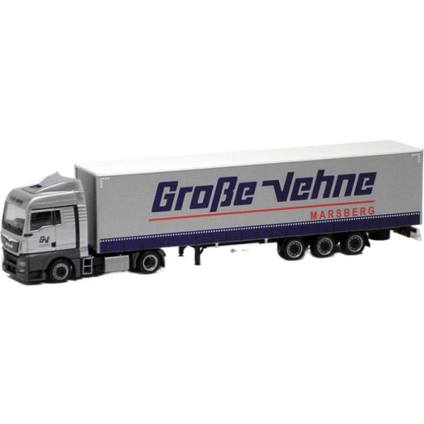 Grosse Vehne MAN TGX XLX Euro 6 Megatrailer curtainside semitrailerカーテンサイドセミトレーラー トラック 模型 /Herpa 1/87