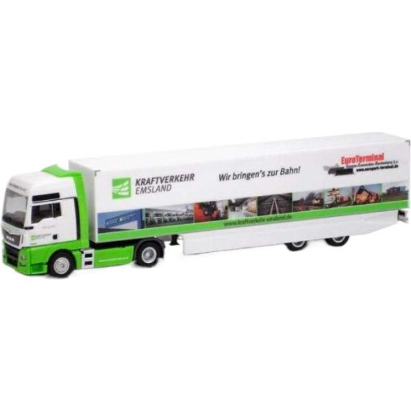 Kraftverkehr Emsland MAN TGX XXL ボックス トラック / Herpa 1/87 建設機械模型 工事車両