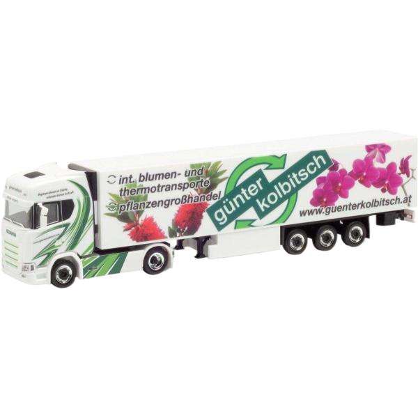 Kolbitsch Scania CS20HD 冷凍トレーラー トレーラー / Herpa 1/87 建設機械模型 工事車両