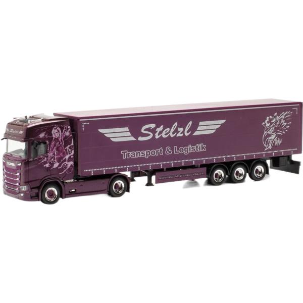 Stelzl Scaniaスカニア CS20 Curtain Tarpaulin Semitrailerカーテンセミトレーラー トラック 模型 /Herpa 1/87