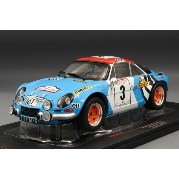 Alpine Renault A110 3号車 ツール・ド・コルス 1973 B.Darniche A.Mahe/ IXO 1/18 ミニカー