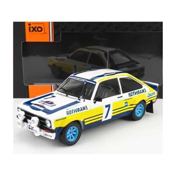 FORD ENGLAND - ESCORT RS MKII TEAM ROTHMANS N 7 RALLY ACROPOLIS 1979 R.CLARK - J.PORTER - WHITE YELLOW BLUE /IXO 1/18 ミニカー