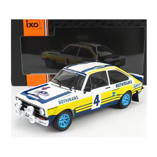 FORD ENGLAND - ESCORT RS MKII TEAM ROTHMANS N 4 RALLY ACROPOLIS 1979 H.MIKKOLA - A.HERTZ - WHITE YELLOW BLUE /IXO 1/18 ミニカー