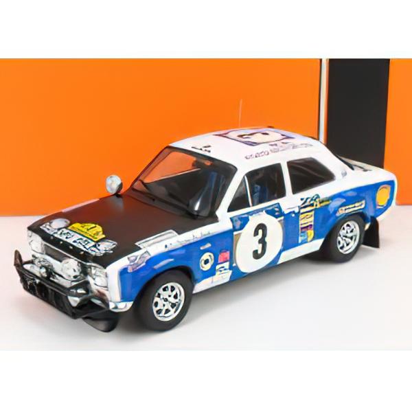FORD ENGLAND - ESCORT MKI RS 1600 (night version) N 3 RALLY SAFARI 1973 V.PRESTON - B.SMITH - WHITE BLUE BLACK /IXO 1/18...