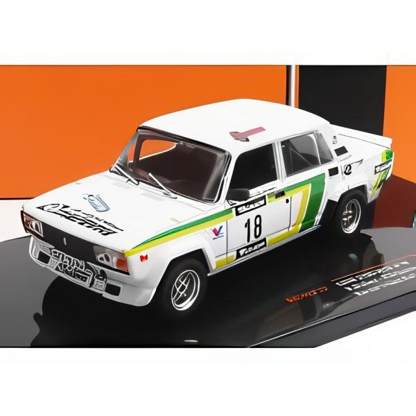 LADA FIAT 2105 VFTS N18 ラリーバルム 1988 V.ブラフナ P.ショヴァネク ホワイトグリーンイエロー/ IXO 1/43 ミニカー
