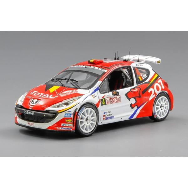 Peugeot 207 S2000 No. 4 2nd Rally Monte Carlo 2009 F.Loix / I. Smets/ IXO 1/43 ミニカー