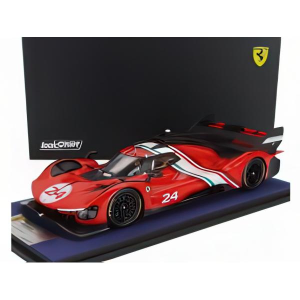 FERRARI  499P 3.0L TURBO V6 N 24 MODIFICATA LAUNCH VERSION 2024  RED WHITE BLACK/LOOKSMART 1/18ミニカー